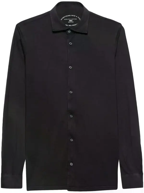 Fedeli Plain Organic-cotton Shirt