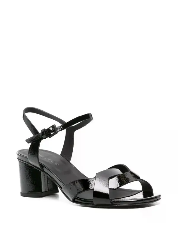 DEL CARLO Ben 55mm Leather Block Heel Sandals