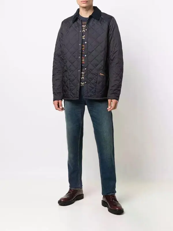 Barbour Liddesdale Diamond Quilted Jacket - Blue