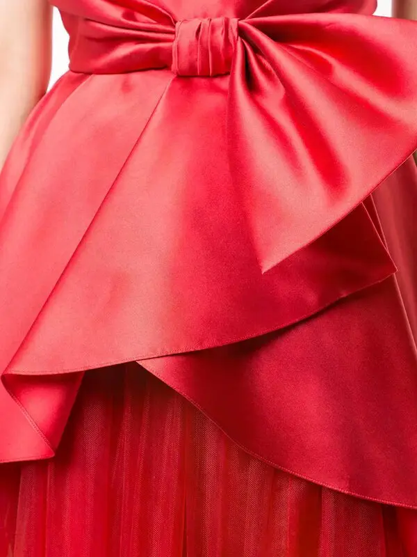 Alberta Ferretti Satin And Tulle Gown