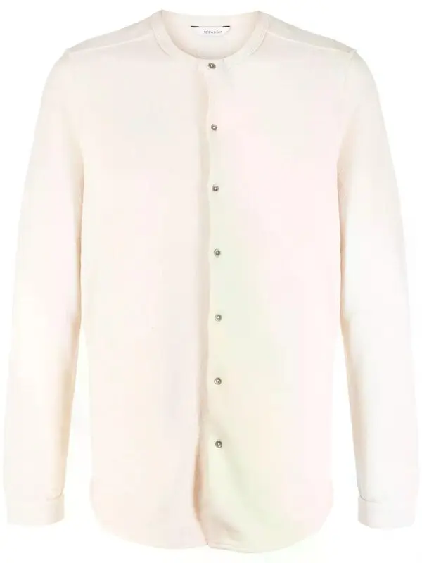 HOLZWEILER Henley-collar Button-down Shirt