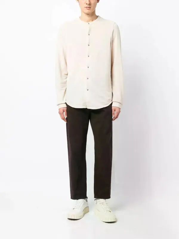 HOLZWEILER Henley-collar Button-down Shirt