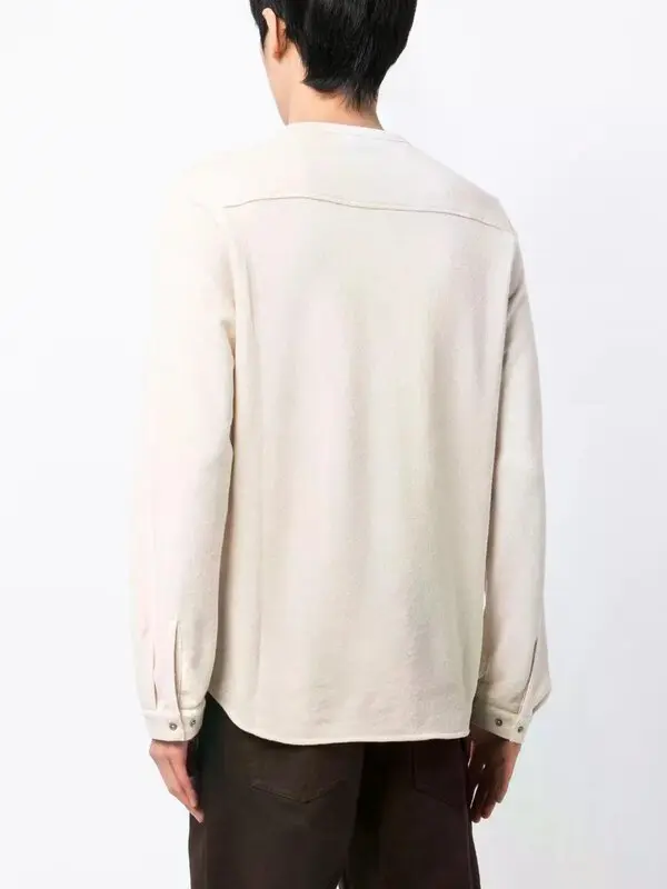 HOLZWEILER Henley-collar Button-down Shirt