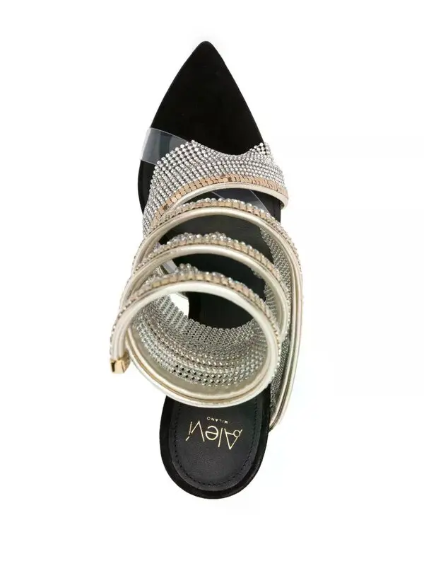 ALEVI MILANO 95mm Crystal Embellished Stiletto Sandals