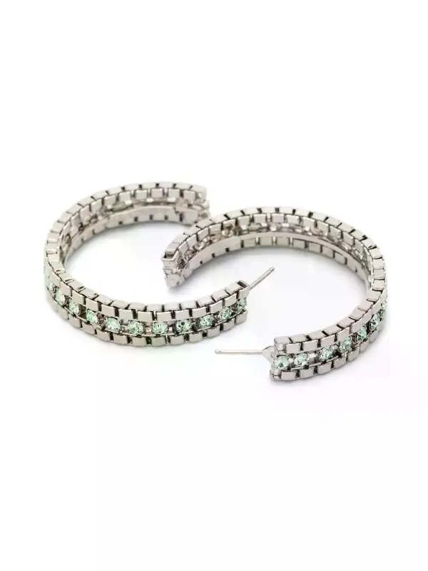 Rosantica Tone Crystal Embellished Hoop Earrings