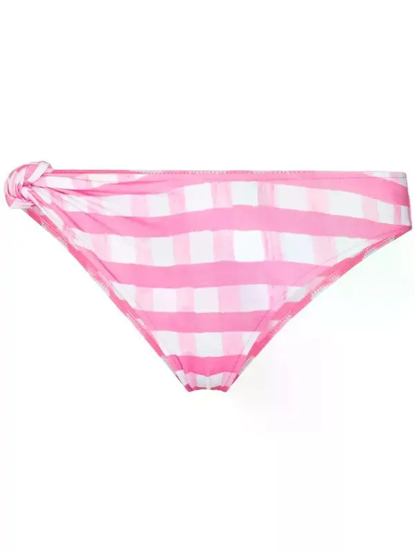 Jacquemus Vichy Gingham Bikini Bottoms - Pink
