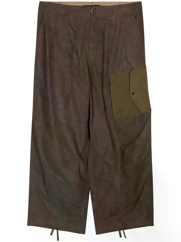 TEN C Camouflage Print Wide-leg Trousers
