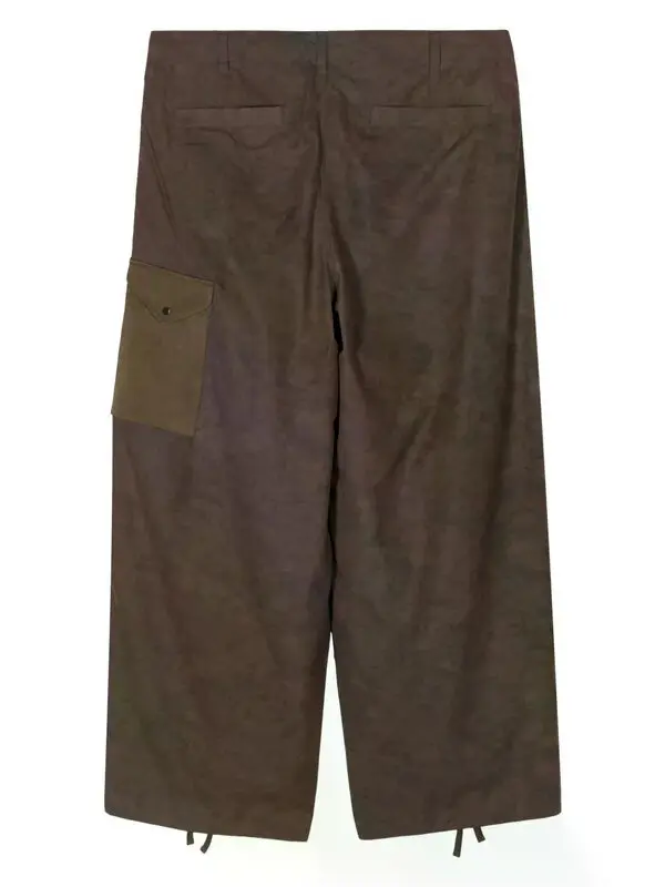 TEN C Camouflage Print Wide-leg Trousers