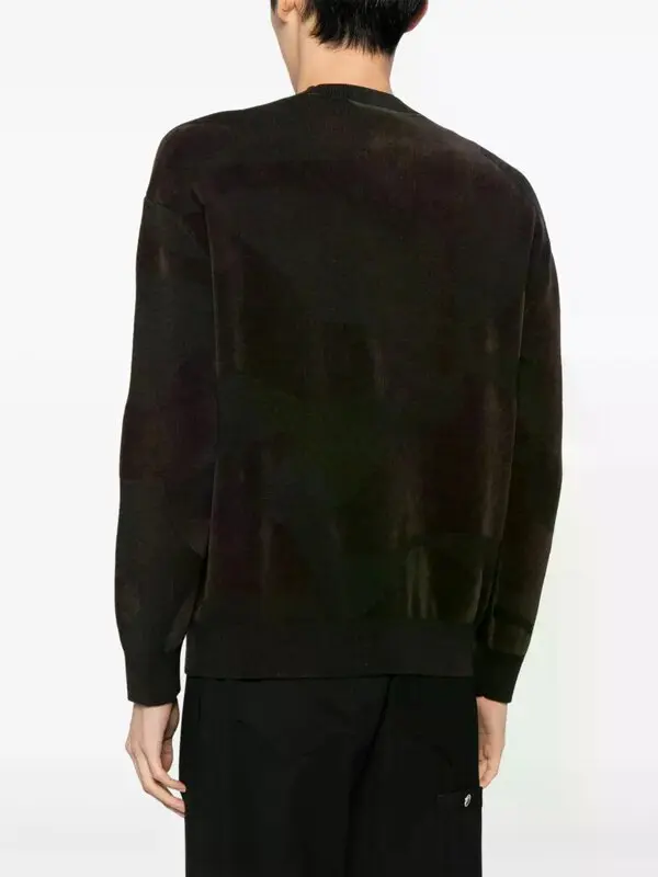 Emporio Armani Virgin Wool Blend Camouflage Jumper