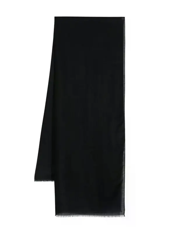 D4.0 Fringed Scarf - Black