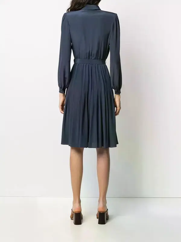 MAISON MARGIELA Belted Silk Dress With Side Button Fastening