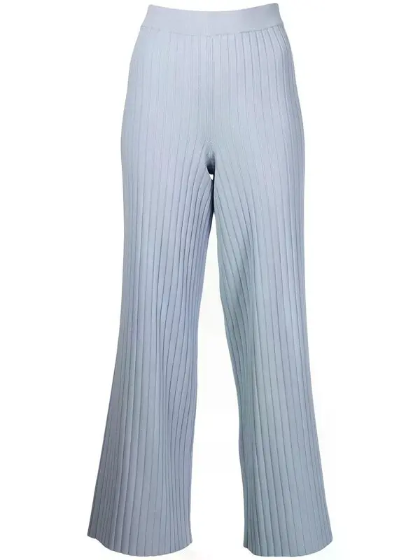 Proenza Schouler White Label Lightweight Rib Knit Trousers - Blue
