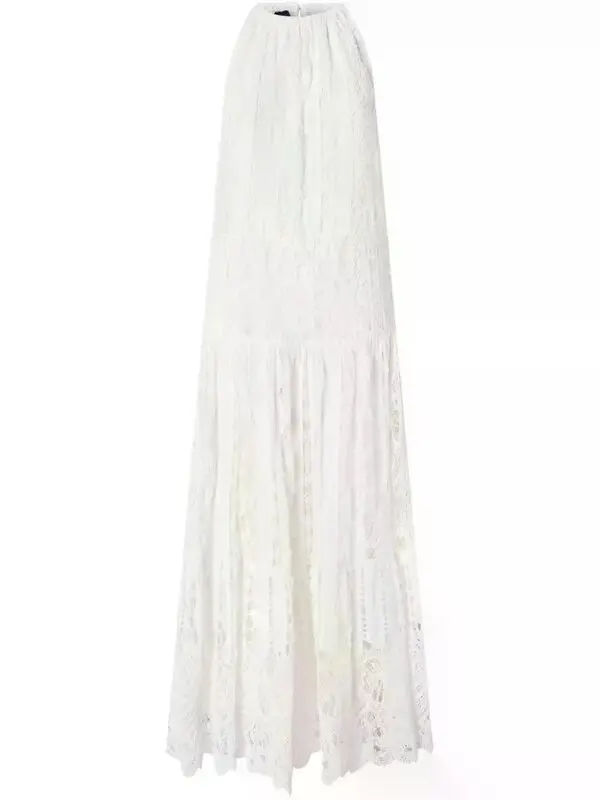 Pinko Laced Maxi Dress - White