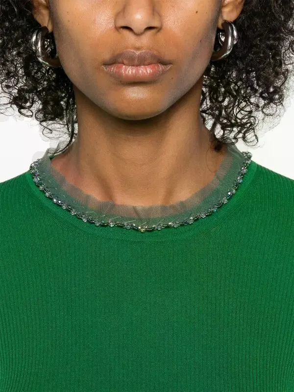 P.a.r.o.s.h Embellished T-shirt - Green