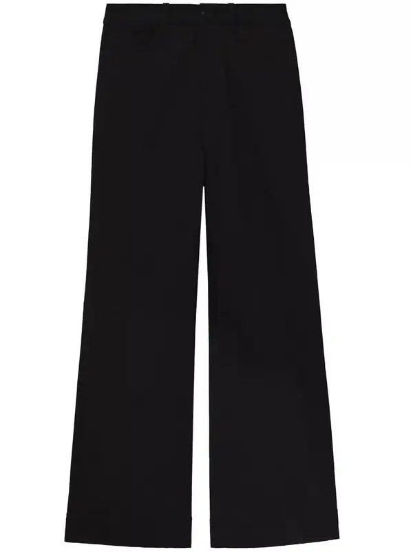 Proenza Schouler White Label High-waisted Cropped Wide-leg Trousers - Black