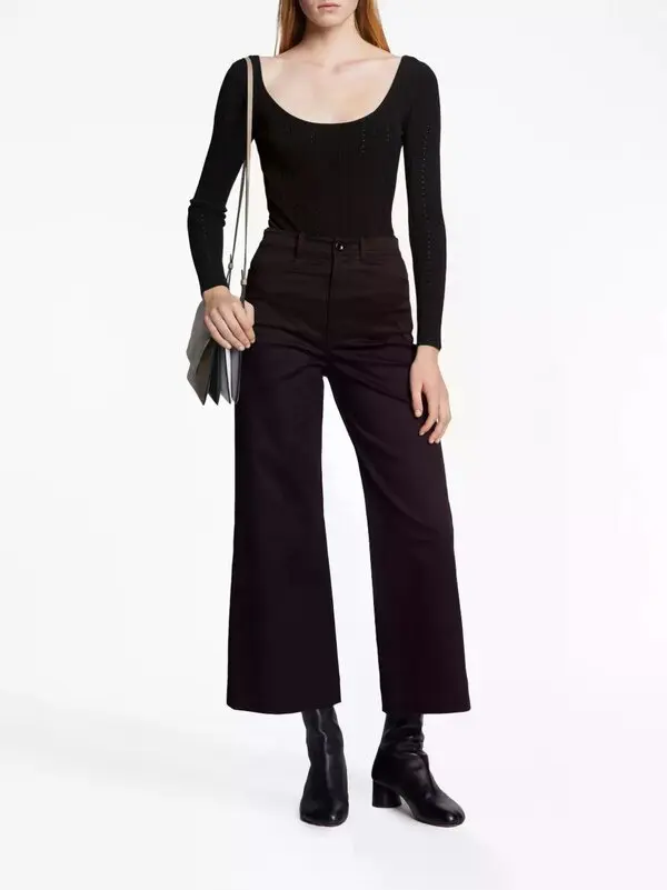 Proenza Schouler White Label High-waisted Cropped Wide-leg Trousers