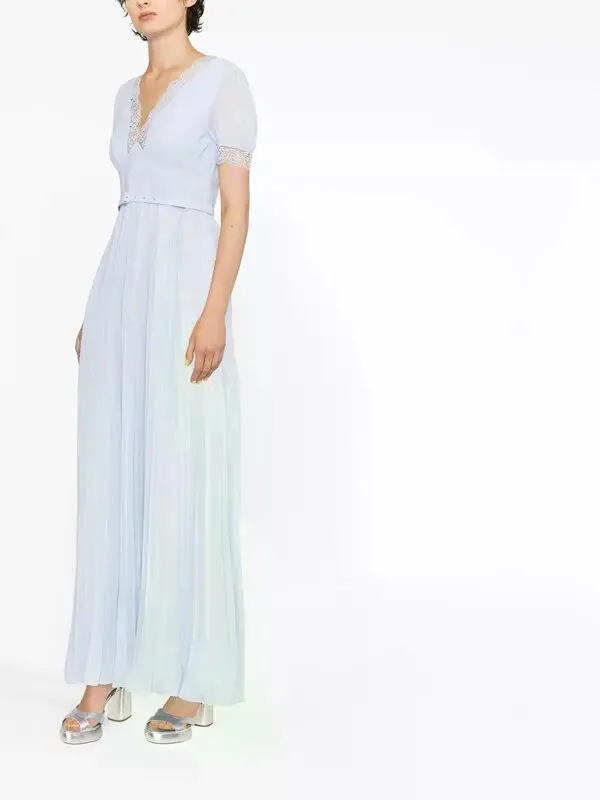 SELF-PORTRAIT Lace Detail Belted Dress