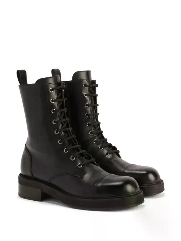 GIUSEPPE ZANOTTI Leather Lace-up Boots