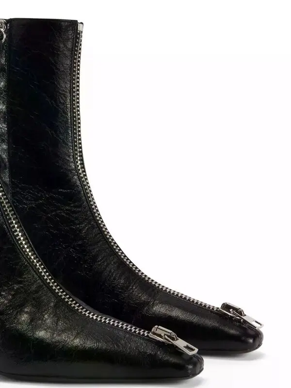 GIUSEPPE ZANOTTI Calf Leather Zip Ankle Boots