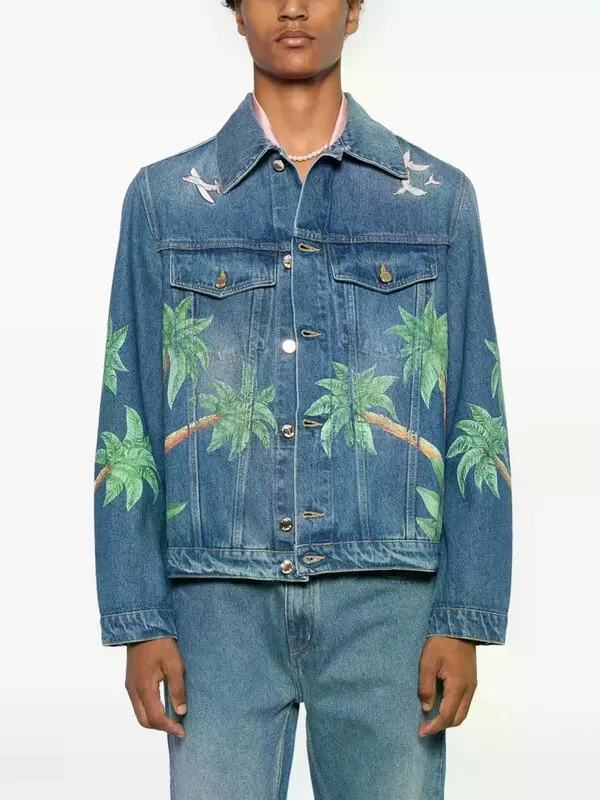 Casablanca Tennis Club Embroidered Denim Jacket