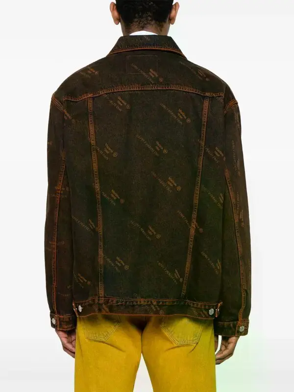Martine Rose Oversized Denim Jacket With Logo Print