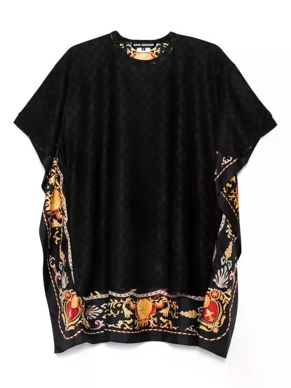 Junya Watanabe Lurex-detailed Graphic Print Tunic - Black