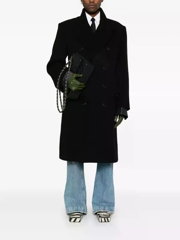 Martine Rose Pilled Finish Double Breasted Coat