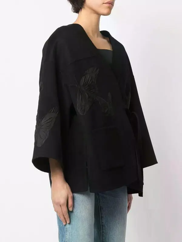Valentino Garavani Embroidered Butterfly Wrap Jacket
