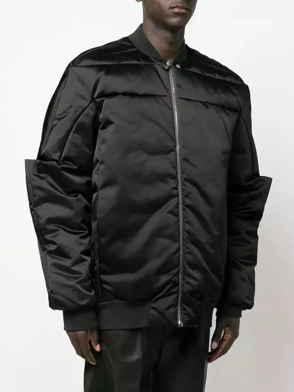 Rick Owens Gridered Bomber Jacket - Black