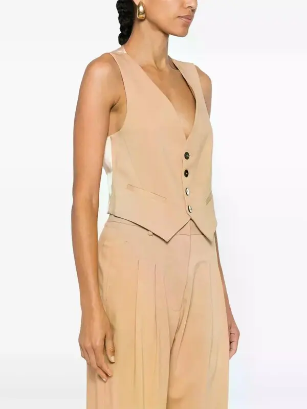 FORTE_FORTE Satin-paneled Waistcoat