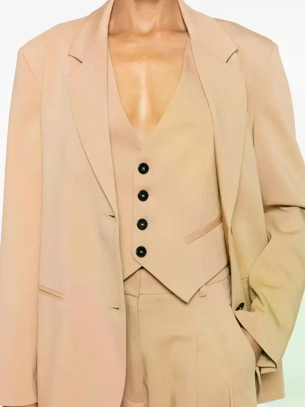 FORTE_FORTE Satin-paneled Waistcoat