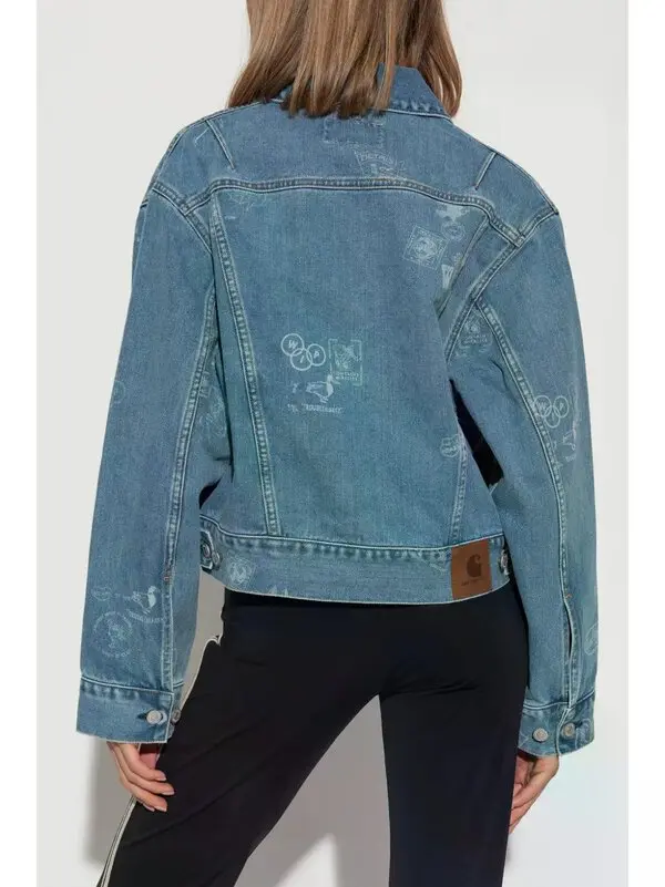 Carhartt Work In Progress Graphic Print Denim Jacket