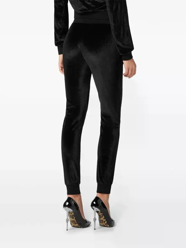 Philipp Plein Crystal Embellished Drawstring Trousers - Black