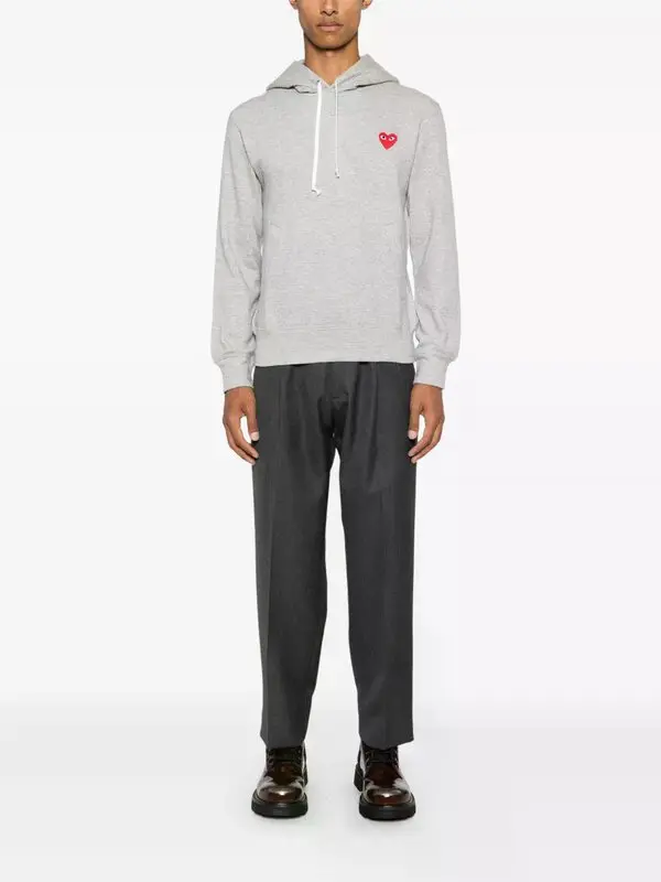 Play Comme Des Garcon Heart Patch Hoodie