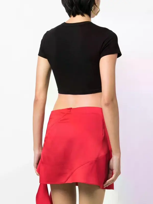 GROUND ZERO Slogan Print Cropped T-shirt