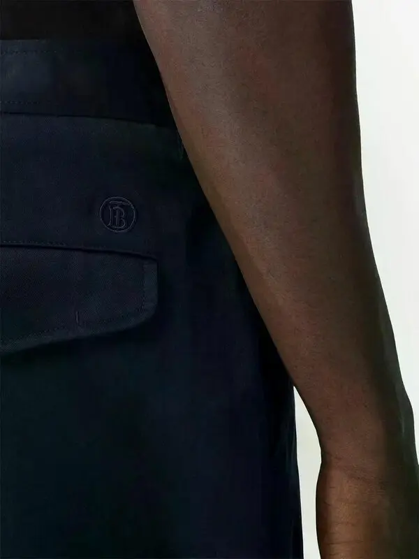 Burberry Monogram Embroidered Straight-leg Trousers