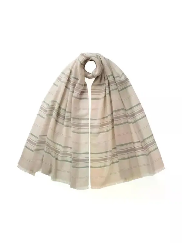 Johnstons Of Elgin Striped Cashmere Scarf