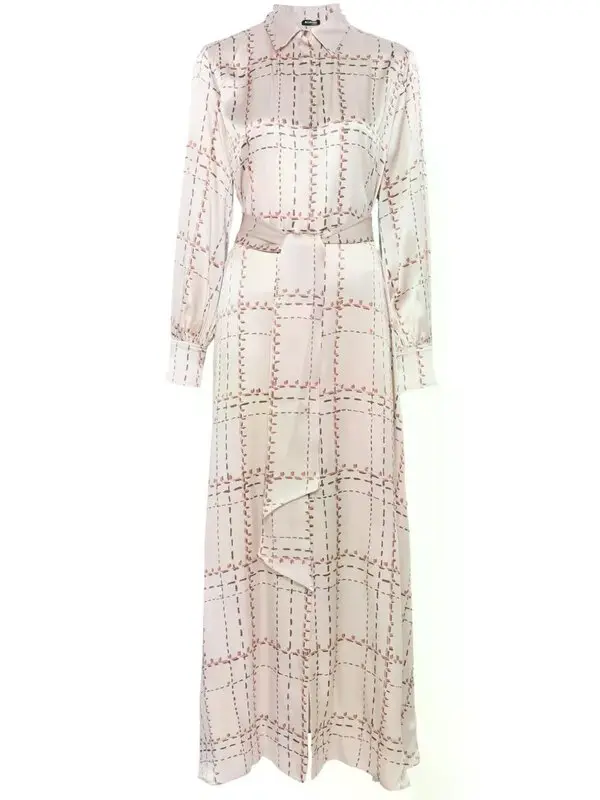 Kiton Printed Silk Shirt Dress