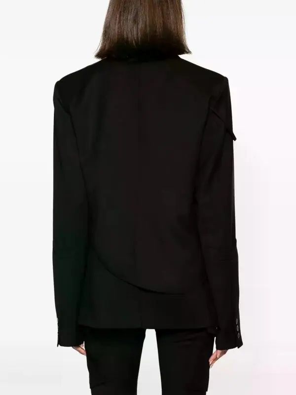 ANDREĀDAMO Layered Detail Notched Lapel Blazer