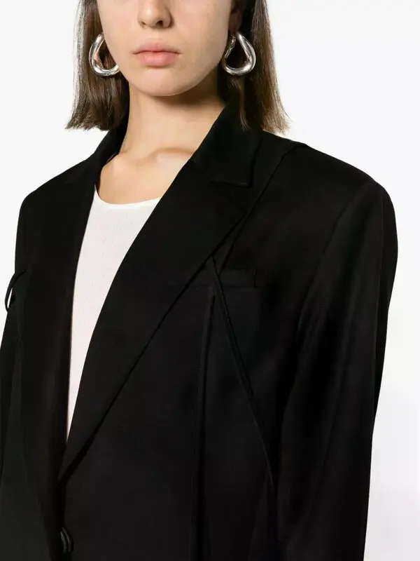 ANDREĀDAMO Layered Detail Notched Lapel Blazer