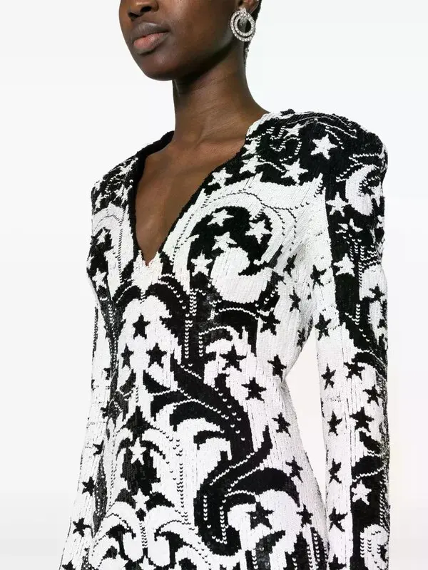 Balmain Sequinned Baroque Star Mini Dress