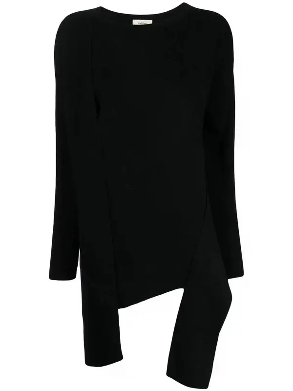 ONEFIFTEEN Asymmetric Hem Knit Sweater