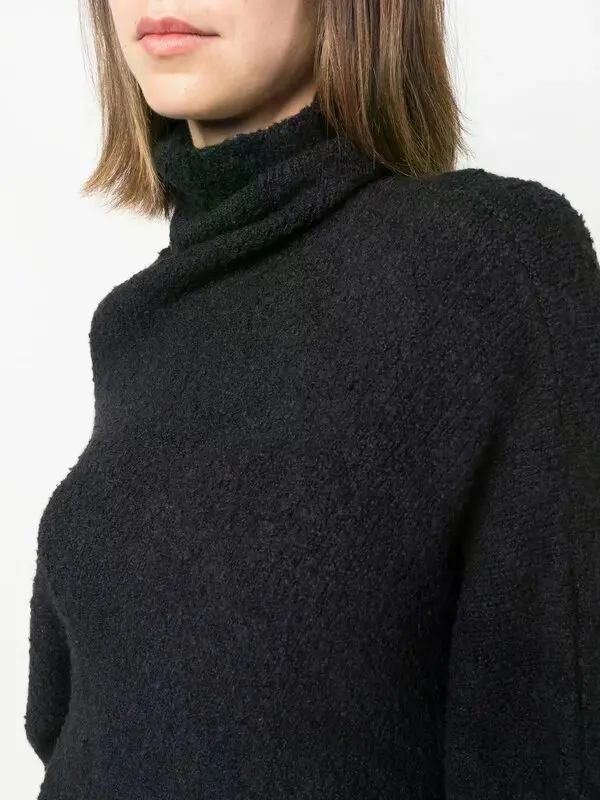 Proenza Schouler Fuzzy Bouclé Asymmetric Sweater - Black