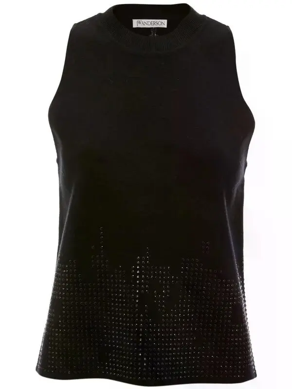 JW Anderson Studded Knit Tank Top - Black