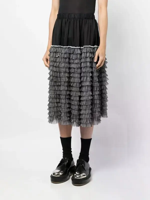 Comme Des Garçons Pleated Mid-length Skirt