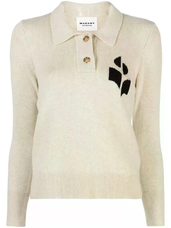 MARANT ETOILE Nola Knitted Polo Sweatshirt
