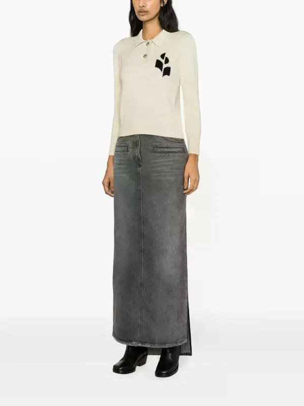 MARANT ETOILE Nola Knitted Polo Sweatshirt