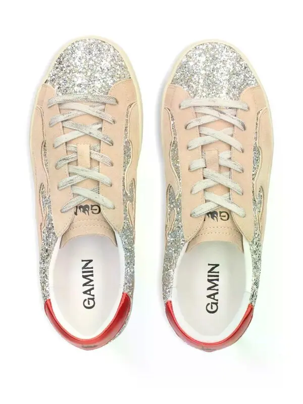 GAMIN Flame Embellished Sneakers - Neutrals
