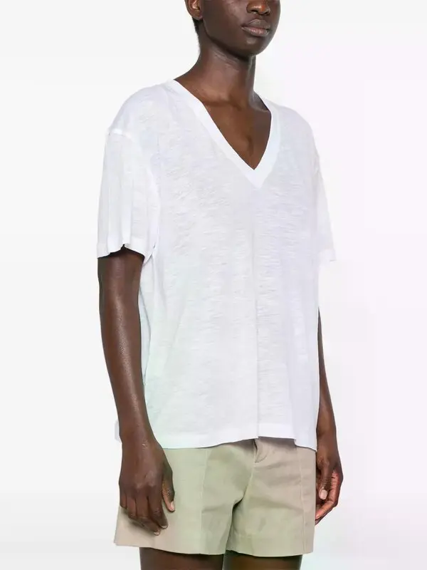 Tommy Hilfiger Slub-textured V-neck T-shirt