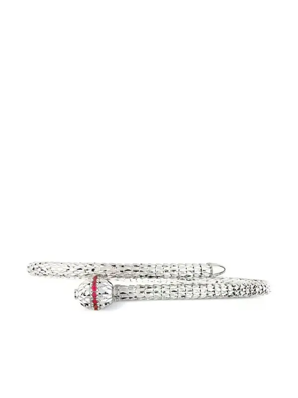 OFFICINA BERNARDI 18kt White Gold Ophidia Ruby Bangle - Silver